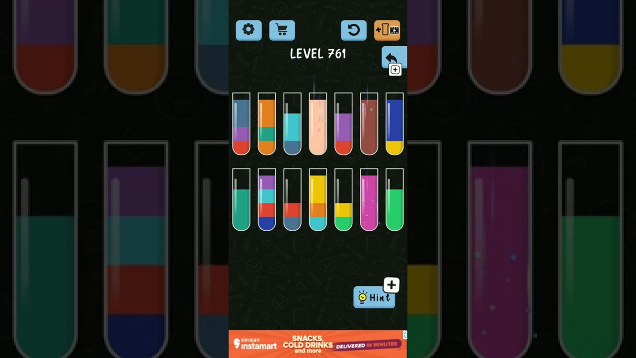 Water Color Sort Level 761 - YouTube