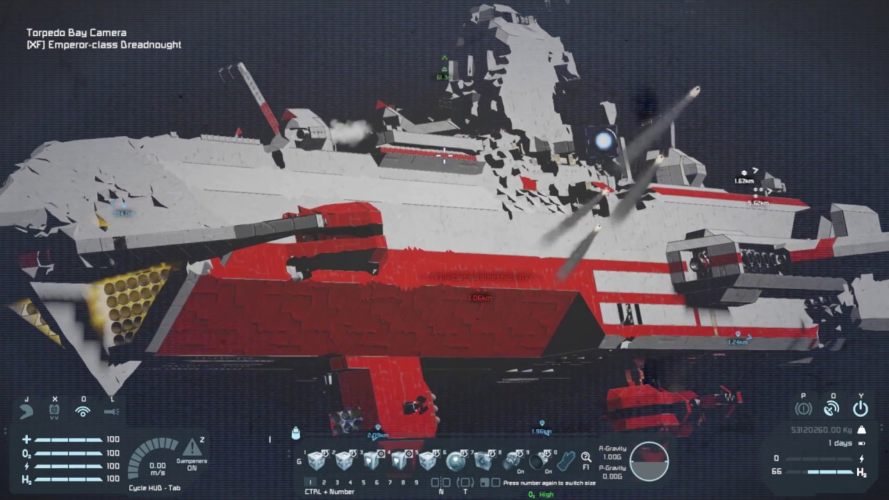 Space Engineers Capital Ship Battle Test - YouTube