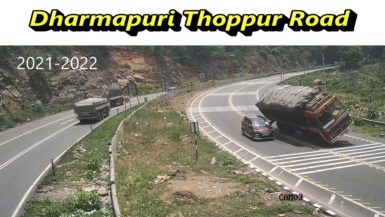 சேலம் தொப்பூா் சாலையில் எப்படி எல்லாம் விபத்து நடுக்குது பாருங்க ...