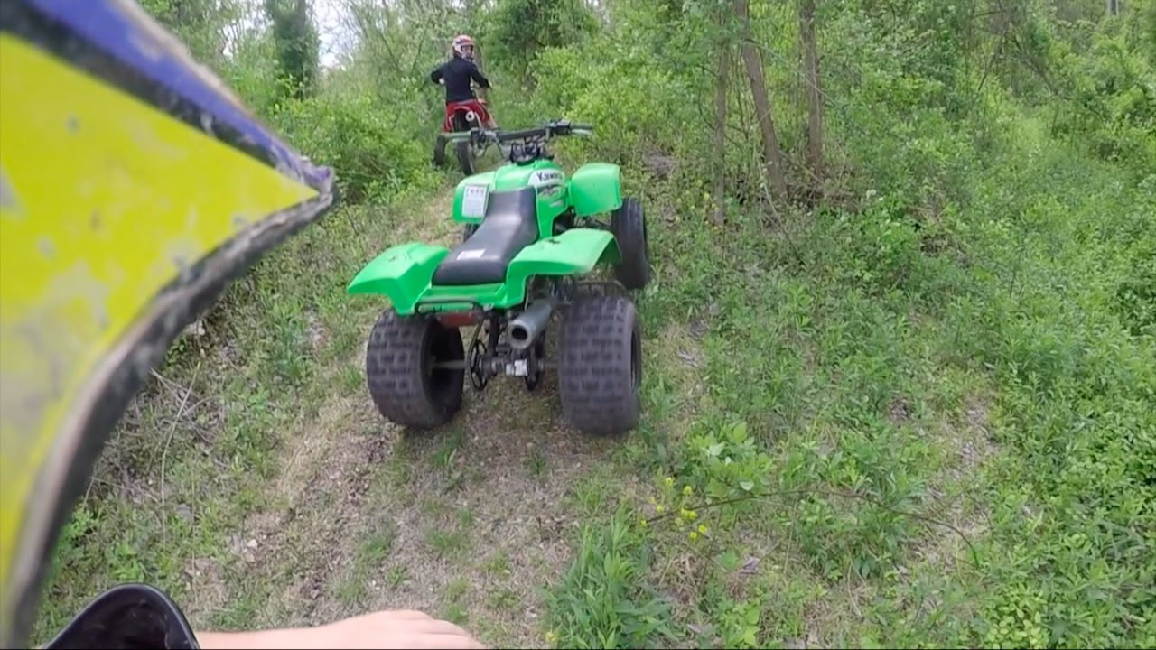 My 4 wheeler runs away from me!!! - YouTube