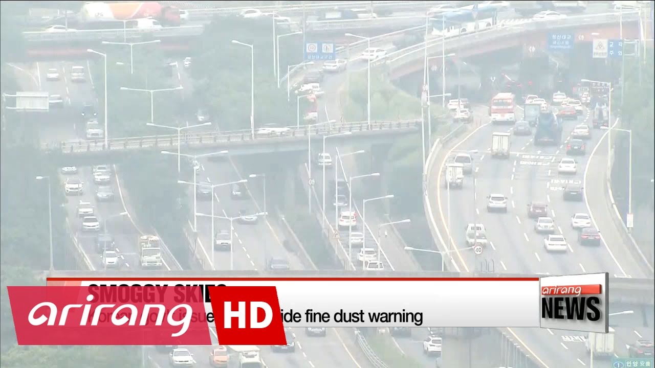Korean gov't issues nationwide fine dust warning - YouTube