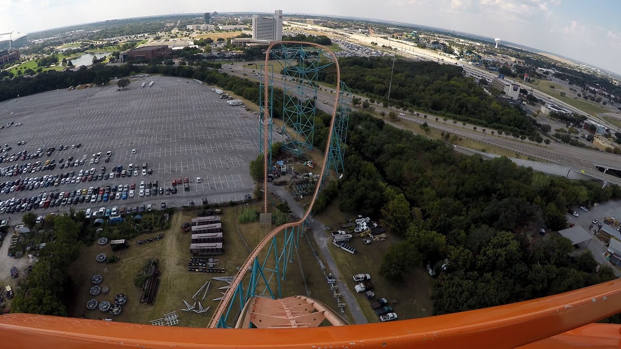 Titan 4K Front Seat POV - Six Flags Over Texas - YouTube