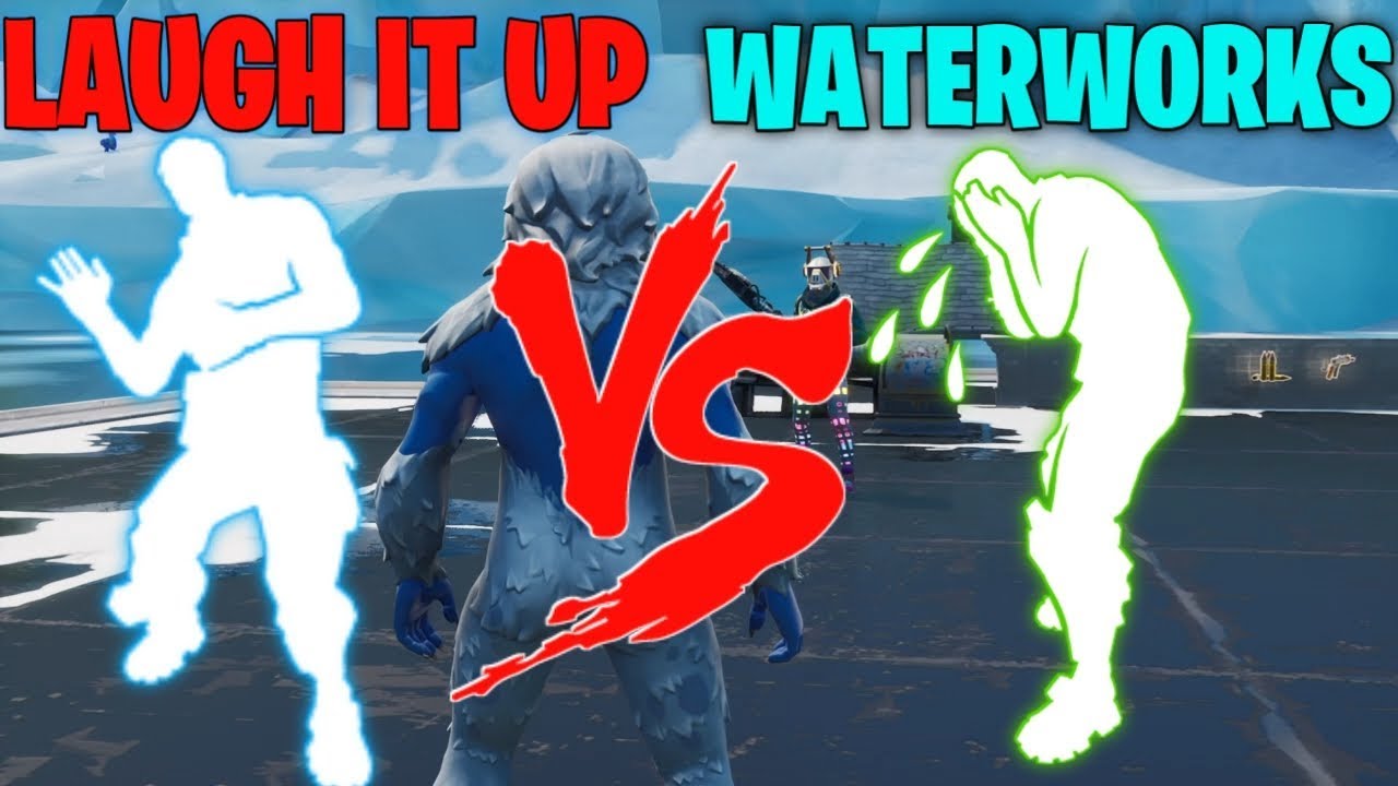 FORTNITE LAUGH IT UP EMOTE VS WATERWORKS EMOTE!!!(Remake) - YouTube