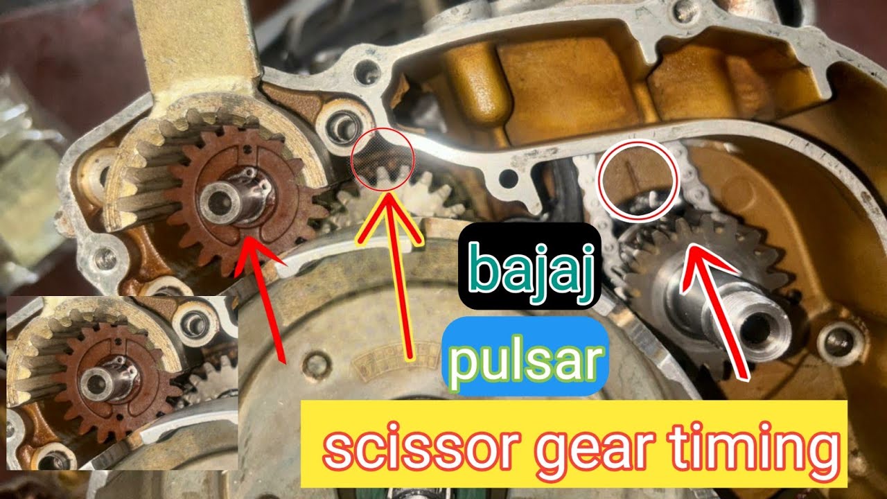bajaj pulsar scissor gear timing setting | bajaj pulsar scissor gear ...