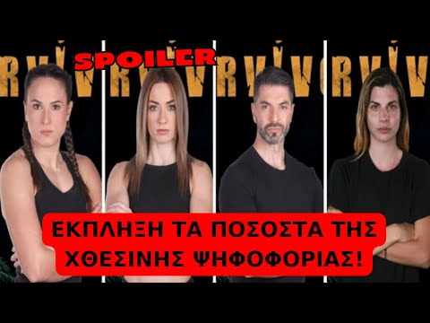 Survivor Spoiler: ΕΚΠΛΗΞΗ Τα ποσοστά της χθεσινής ψηφοφορίας! - YouTube