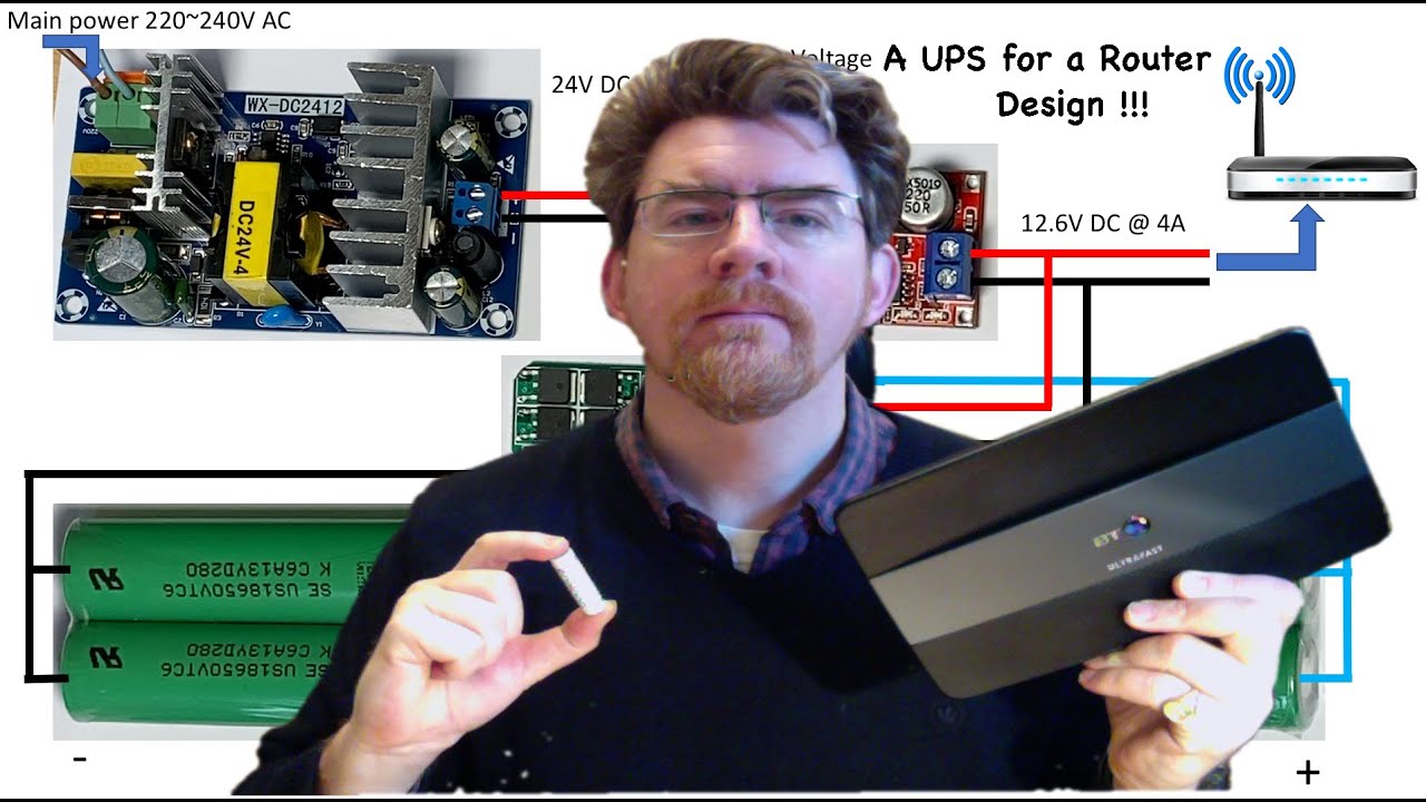 12v Router UPS design - 3S batteries Prt 1 - YouTube