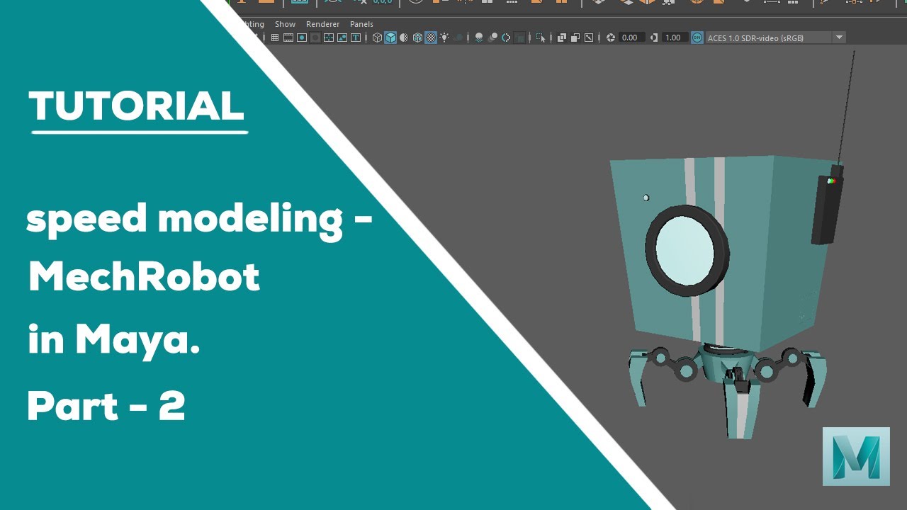 I made a Mech Robot in Maya - Part 2 #maya #tutorial - YouTube