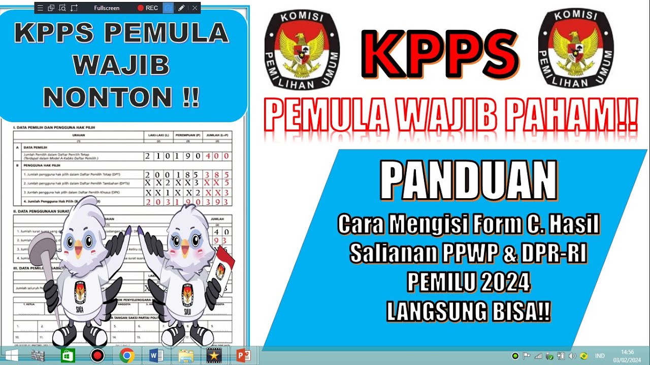 KPPS PEMULA WAJIB NONTON !! PANDUAN KPPS CARA MENGISI FORM C. HASIL ...