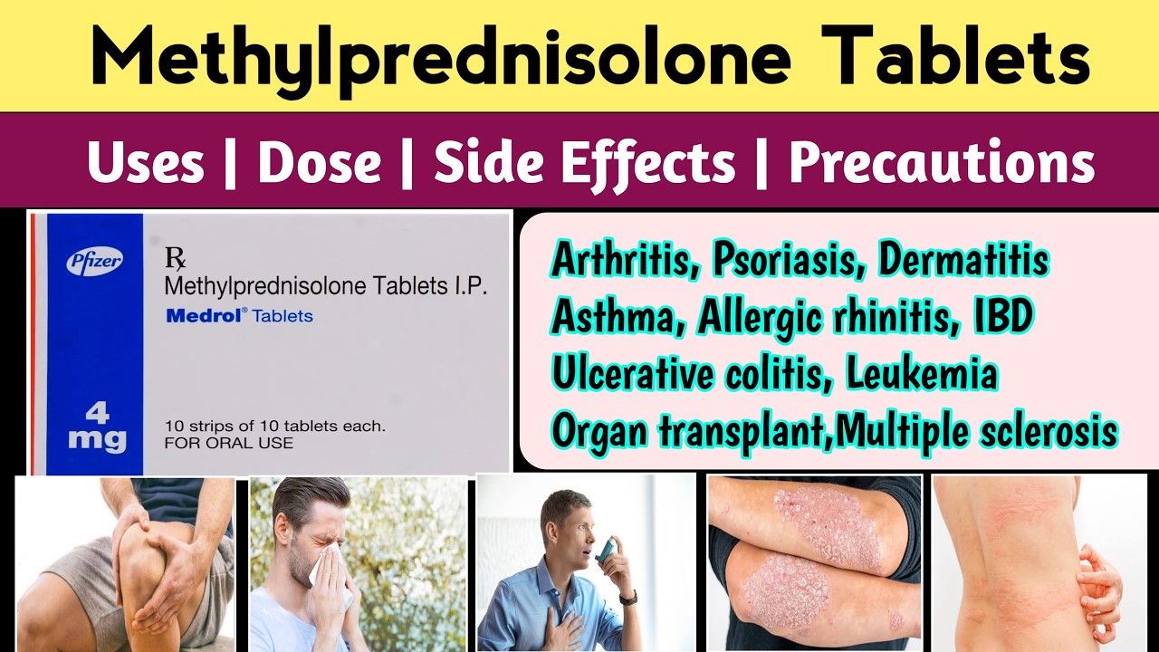 Methylprednisolone tablet 4 mg, 8 mg, 16 mg uses / Medrol Tablet ...