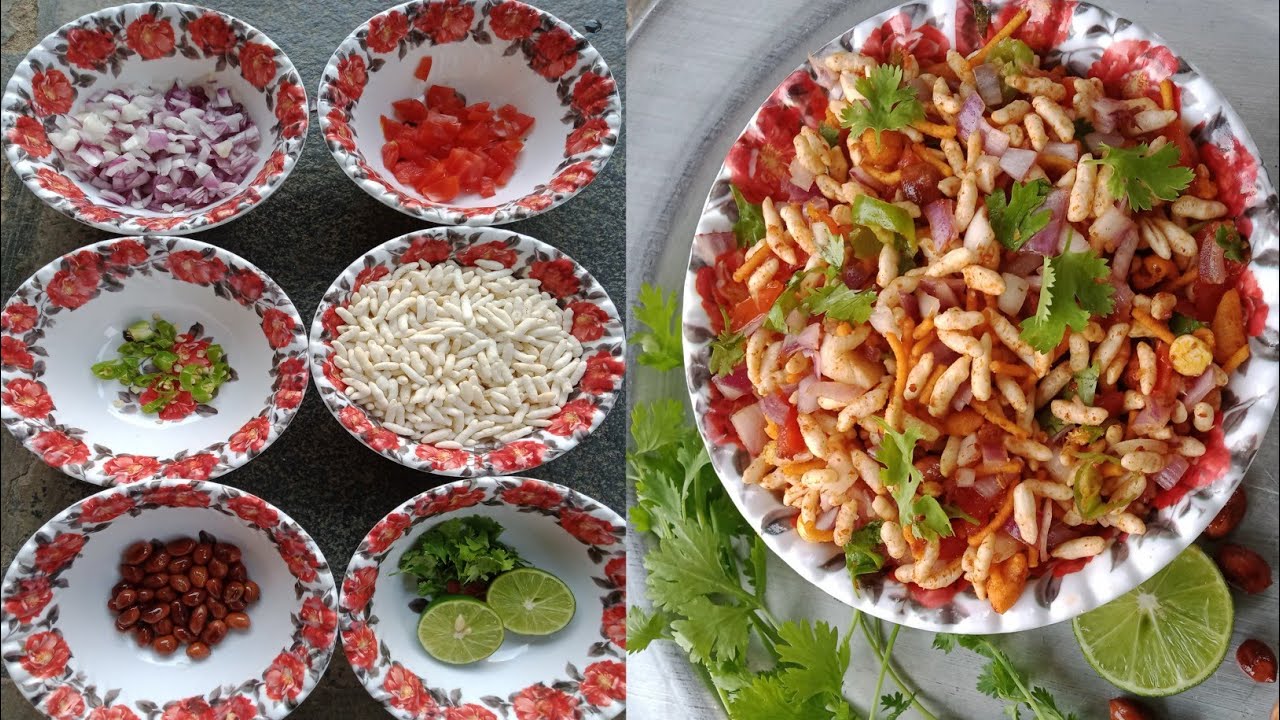 Maramaralu mixture|Muri mixture|Bhel snack item|puffed rice mixture|How ...