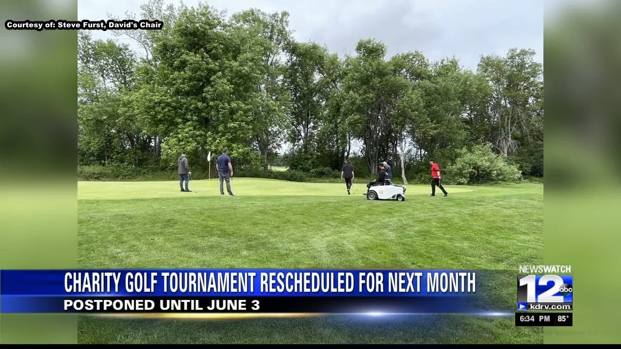 Charity golf tournament rescheduled for next month - YouTube