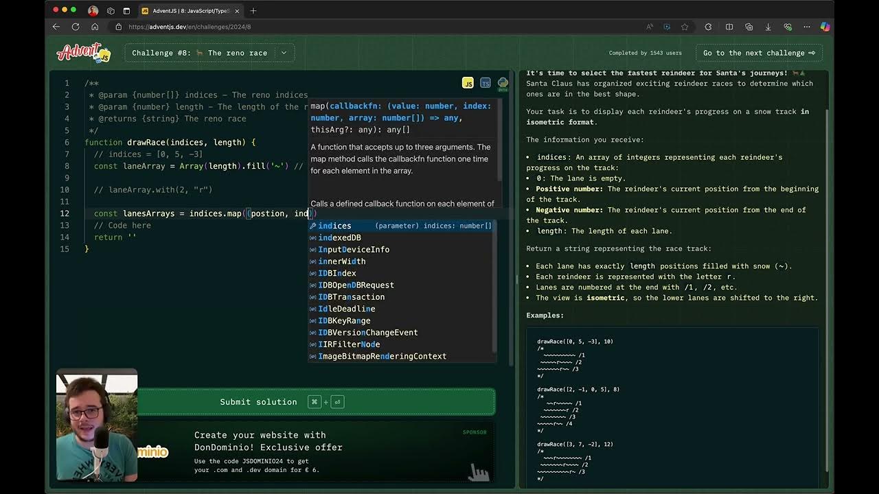 Adventjs.dev 2024 (Midudev) - Challenge #8 - YouTube