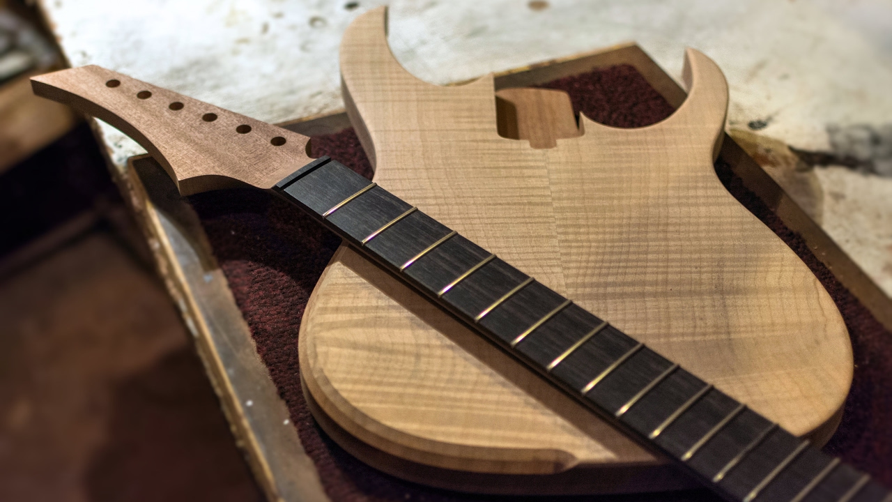 Snug neck joint, not bad for a first 'rough fit' ! :P - YouTube