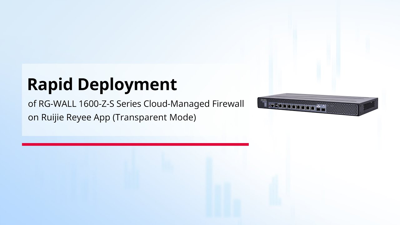 Rapid Deployment of RG-WALL 1600-Z-S Series Firewall on Ruijie Reyee ...