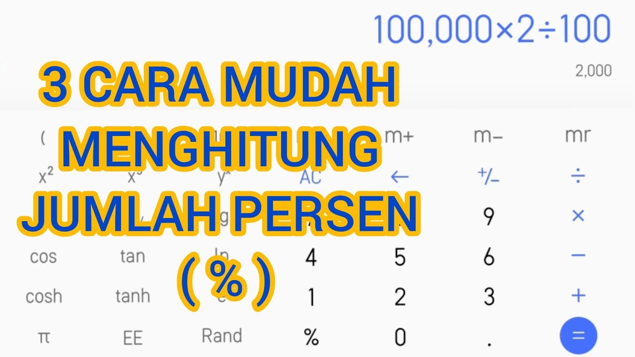 3 CARA MUDAH HITUNG PERSEN CARA MENGHITUNG PERSEN Contoh Cara