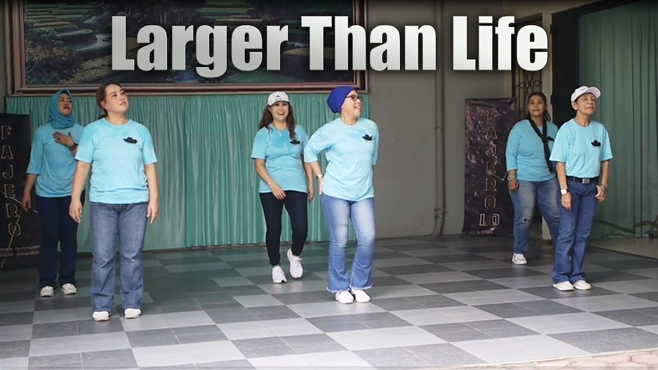 Larger Than Life || FAJERO LINE DANCE || Choreo:Simon Ward (AUS) - YouTube