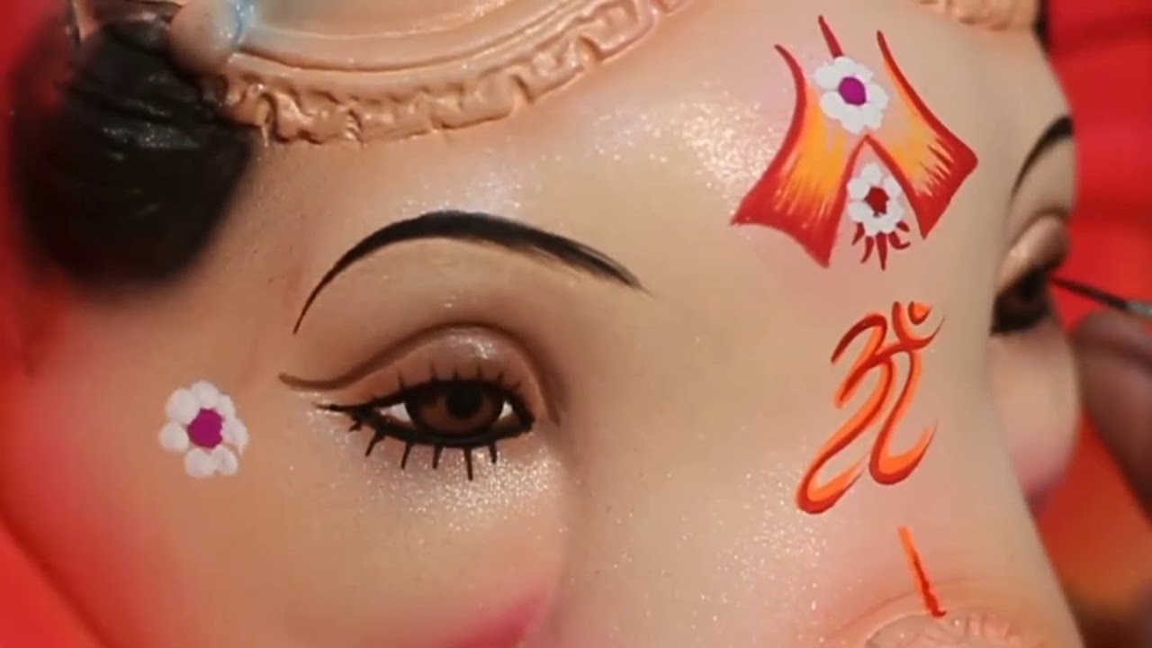 MAKING OF GANESHA l Ganesh murti painting 2020 l How to make Ganesh ...