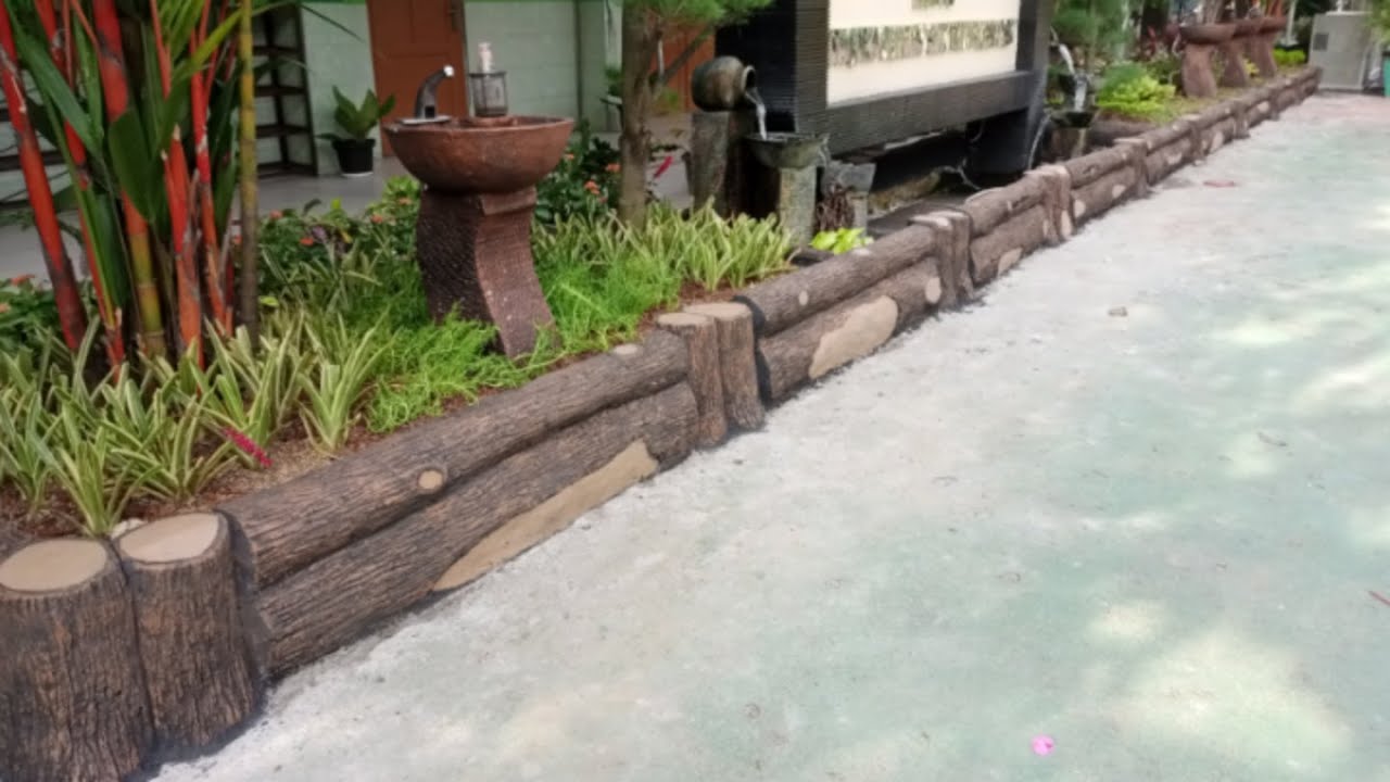diy,cara gampang membuat relief kayu dari semen - YouTube