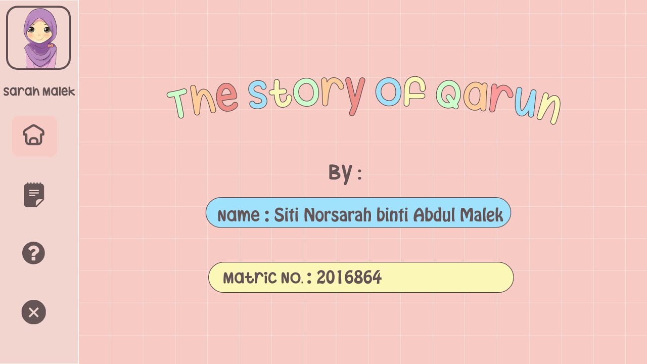 The Story of Qarun by Sarah Malek - YouTube