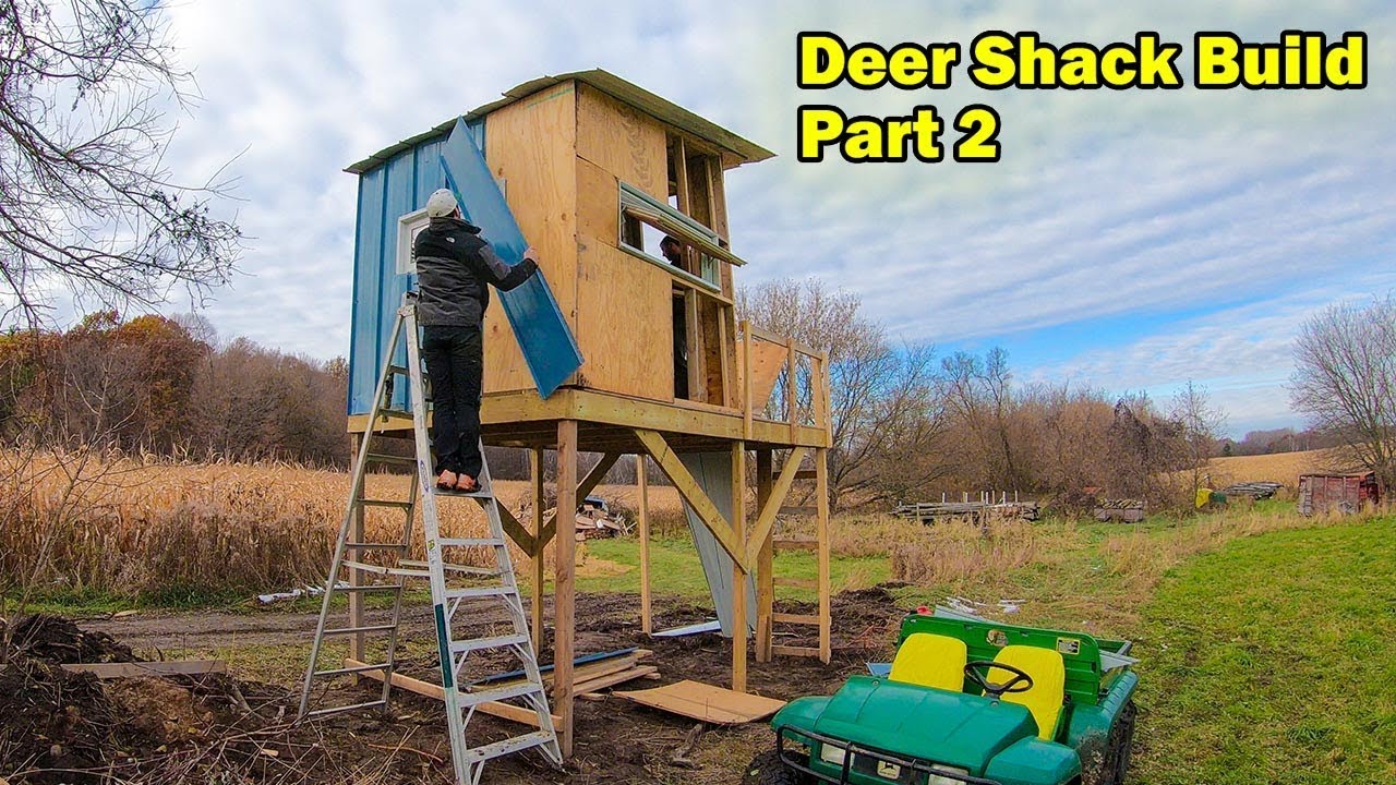 Deer Hunting Shack Build Timelapse - Part 2 - YouTube