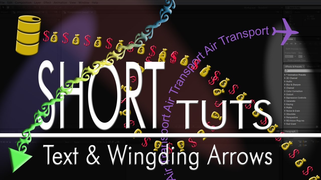 Animated Arrows in AE (7) Text & Wingdings - YouTube
