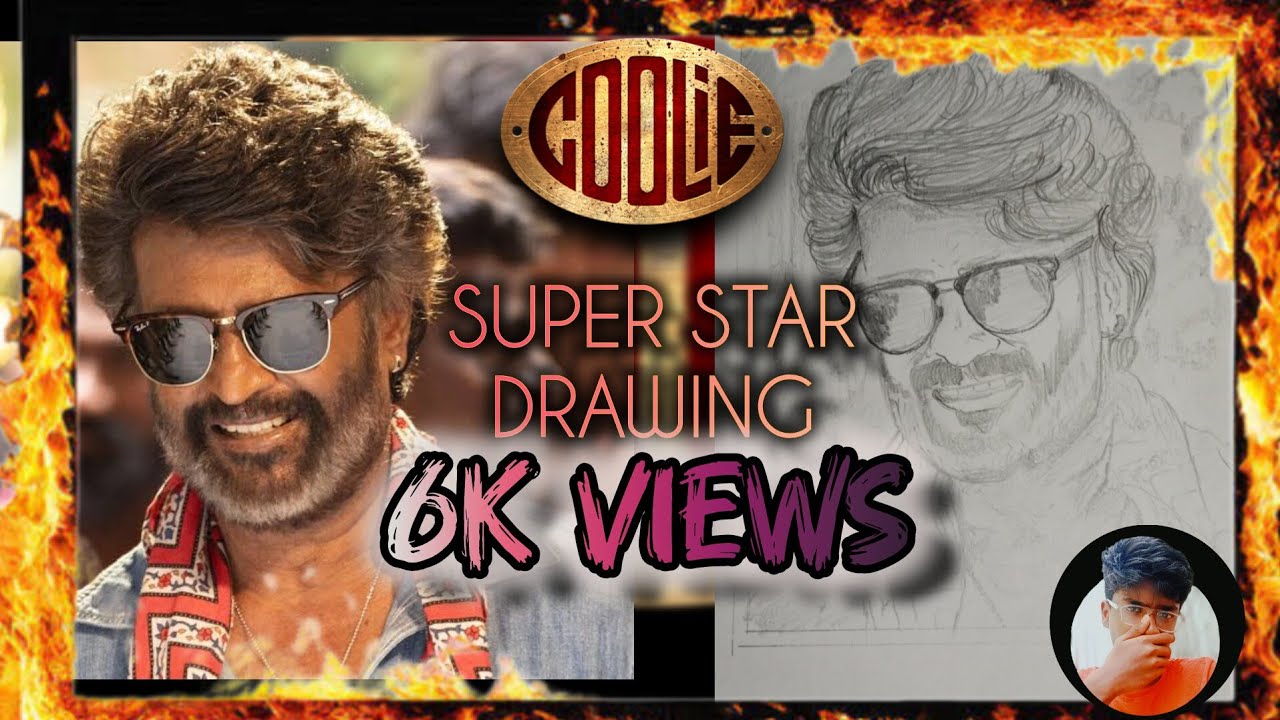 Coolie Rajini drawing ️ - YouTube