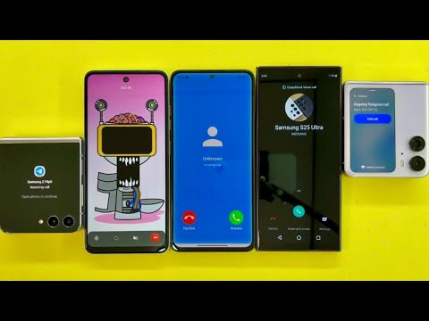 FAKE Incoming Call Samsung S25Ultra+Redmi N13+TECNO GO | Telegram on OPPO Find N2 & Samsung Flip5
