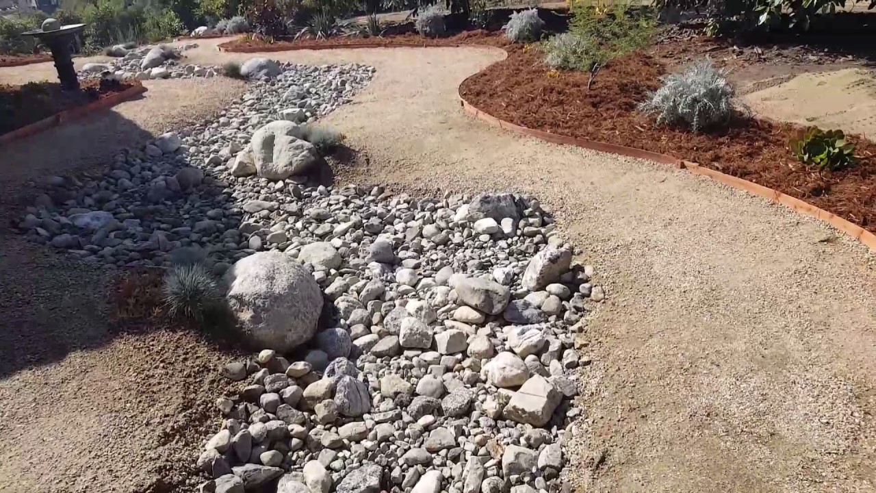 Bioswale landscaping in Fallbrook CA - YouTube