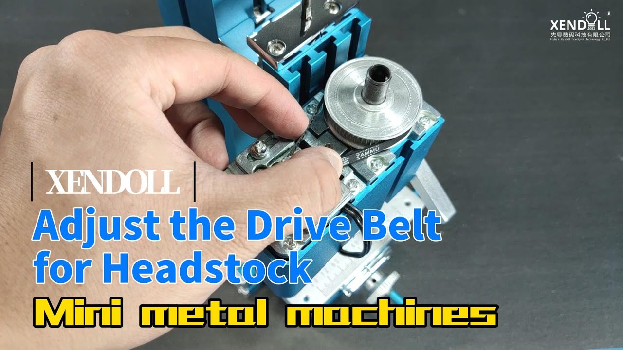 How To Adjust The Drive Belt On Headstock of Xendoll Mini Metal Multipurpose Machine Tools - YouTube