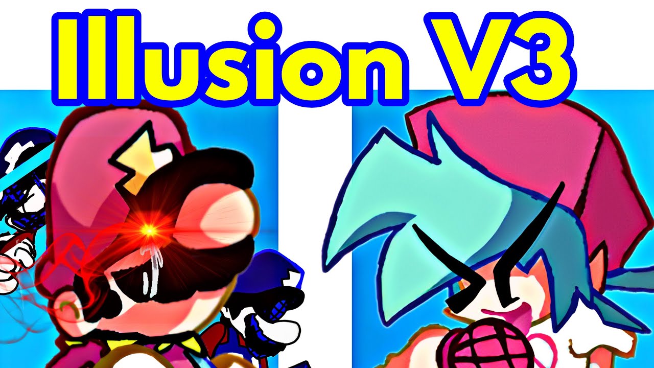 Friday Night Funkin' Vs Funky Forest Mayhem Illusion V3 | Super Mario ...