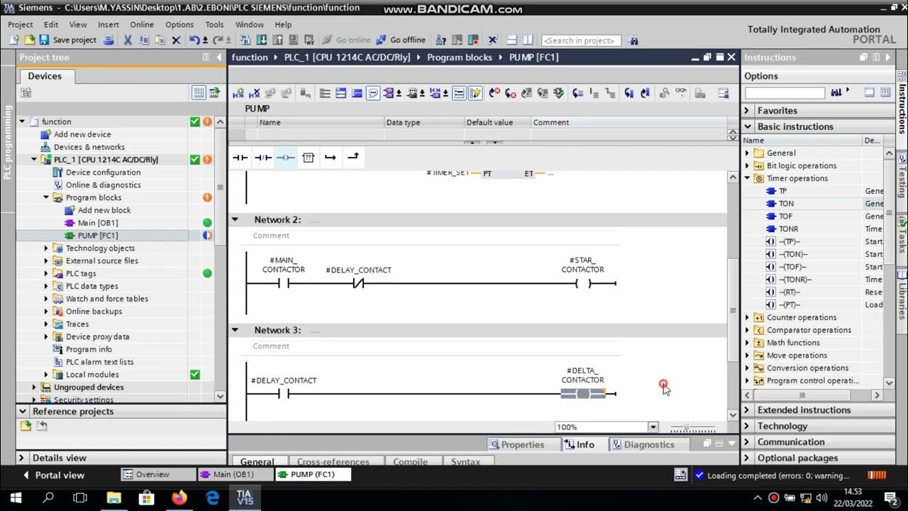 TIA PORTAL REUSABLE FUNCTION WITH TIMER INSIDE IN FUNCTION ,STAR DELTA REUSABLE FUNCTION - YouTube