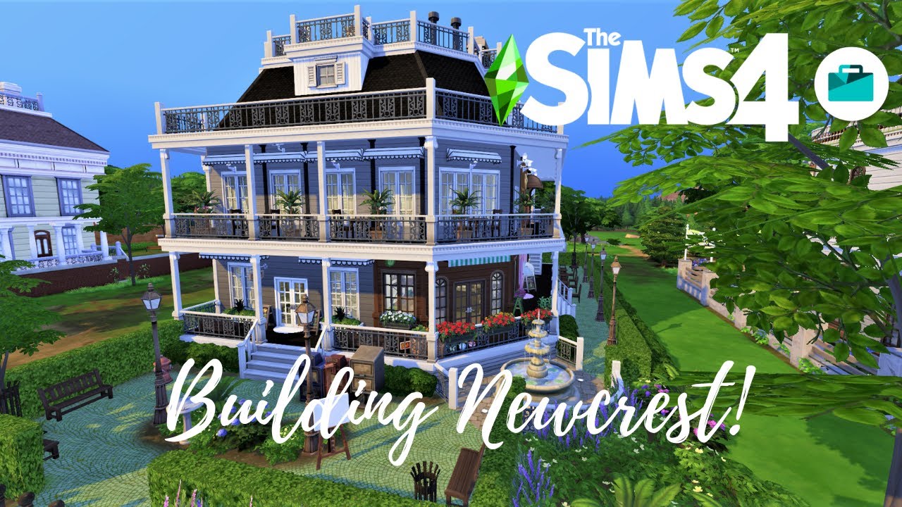 Building Newcrest Challenge - Newcrest Mall - The Sims 4 [No CC] - YouTube