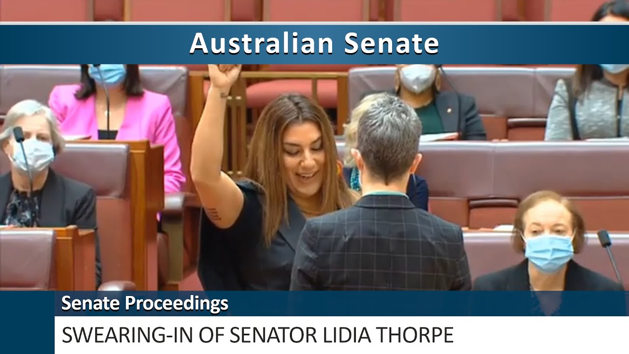 Senate Proceedings - Swearing-In of Senator Lidia Thorpe (2022) - YouTube
