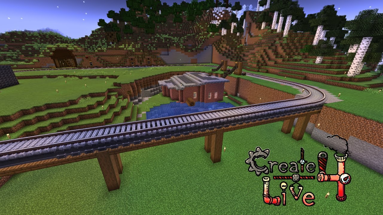 Minecraft Create Live 4 #13 Wir bauen unsere erste Schienenstrecke ...