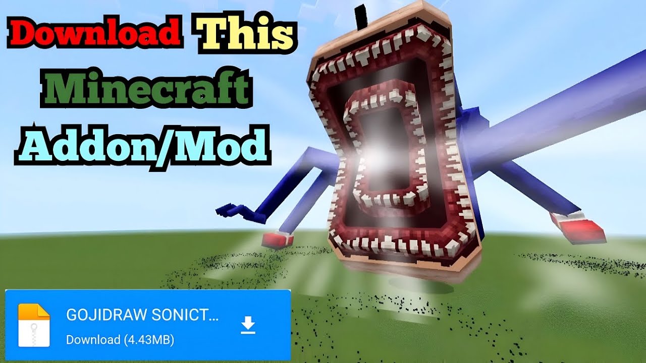 New shin sonic tape ADDON MOD for minecraft PE #gaming - YouTube