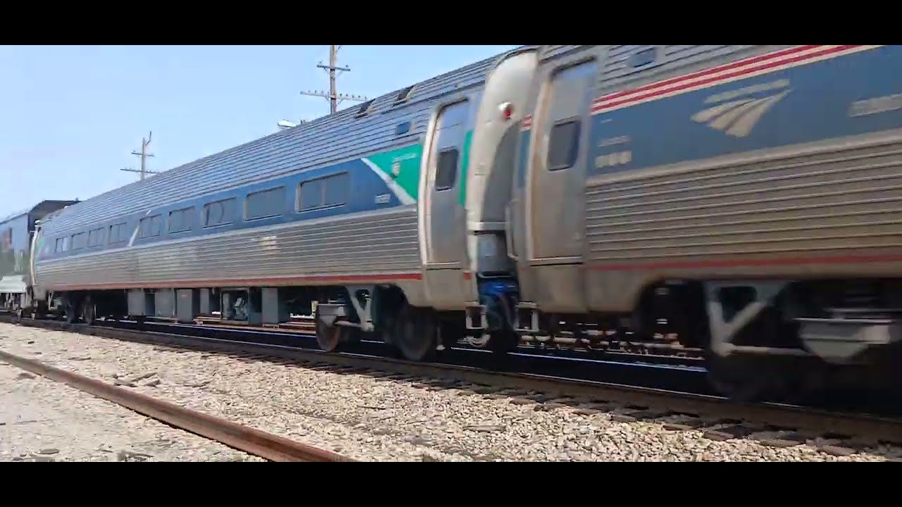 Locomotive 301 Leads Amtrak 141 Eastbound through Suffolk, Va. - YouTube