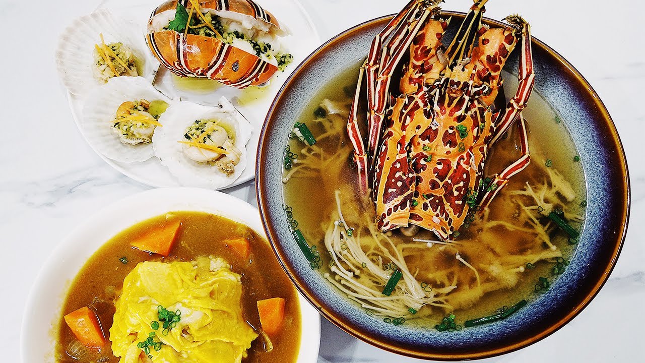 LOBSTER HEAD MISO SOUP & OMU RICE - YouTube