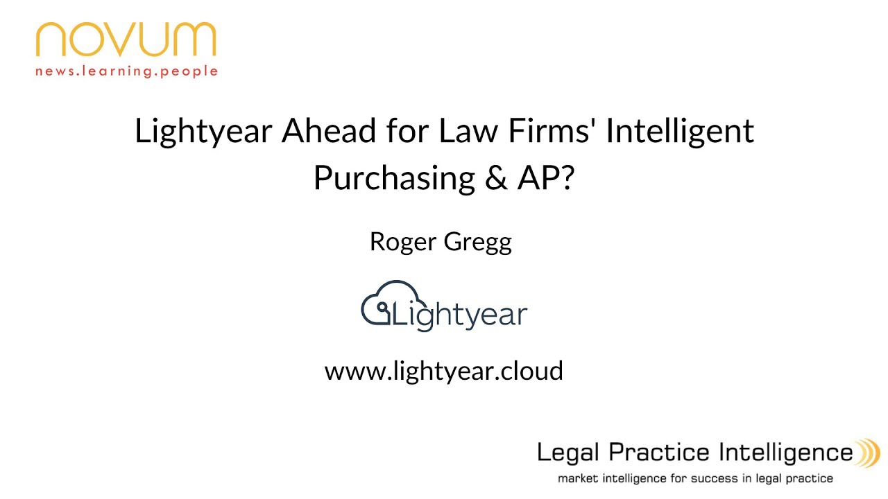 Lightyear Ahead for Law Firms' Intelligent Purchasing & AP? - YouTube