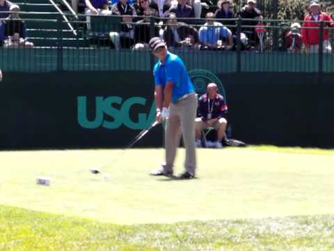 Andy Zhang attempts to drive the Green on Par 4 Hole 7 at the US Open ...