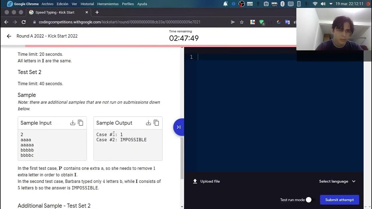 Google Kick start 2022 Round A - YouTube