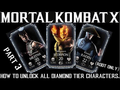 MKX update 1.16.2 hack part 3: How to unlock DIAMOND CHARACTERS(ALL CHARACTER CODES IN DESCRIPTION)