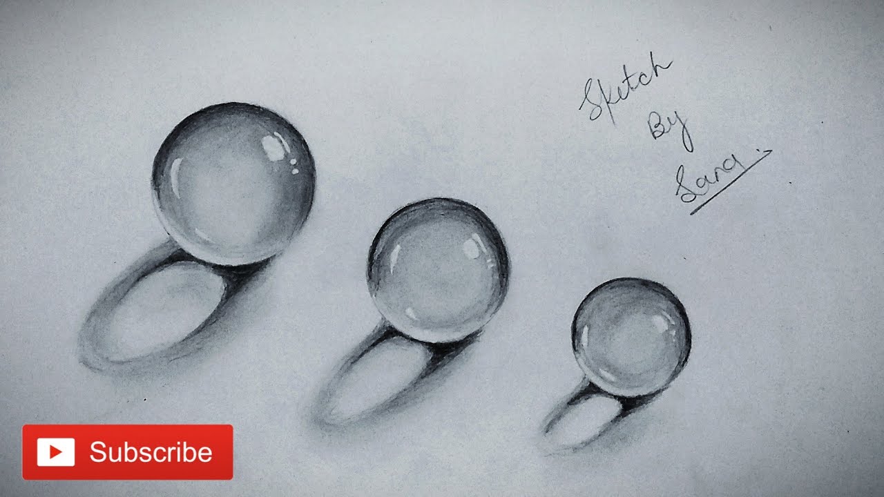 How To Draw Realistic Crystal Balls Step By Step Very Easily. - YouTube