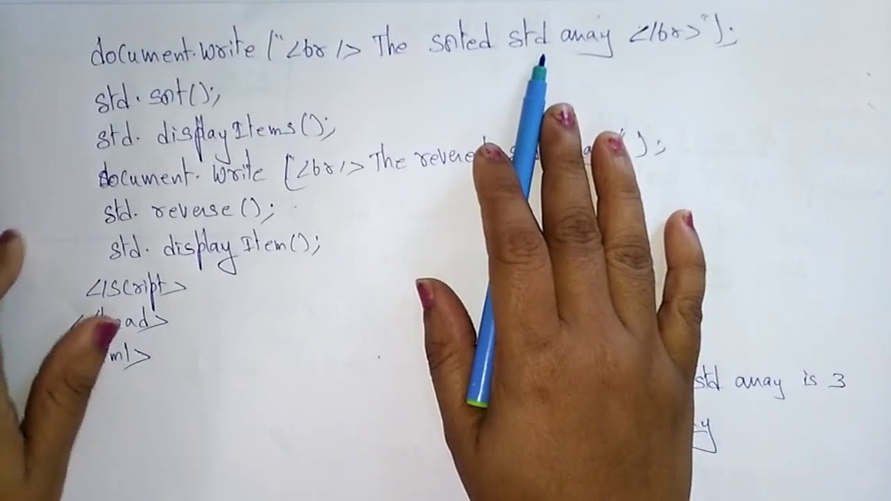 Arrays In Javascript Bhanu Priya Youtube