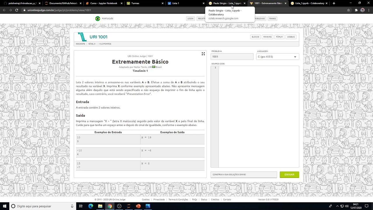 Aula 2.7 Exemplo da Lista 1 - YouTube