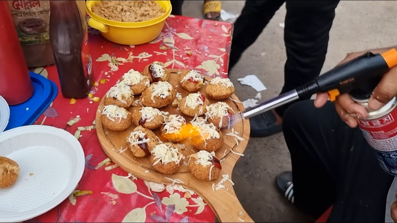 Most Unique Fire Chicken Fuchka | Chicken Fuchka of Bangladesh ...