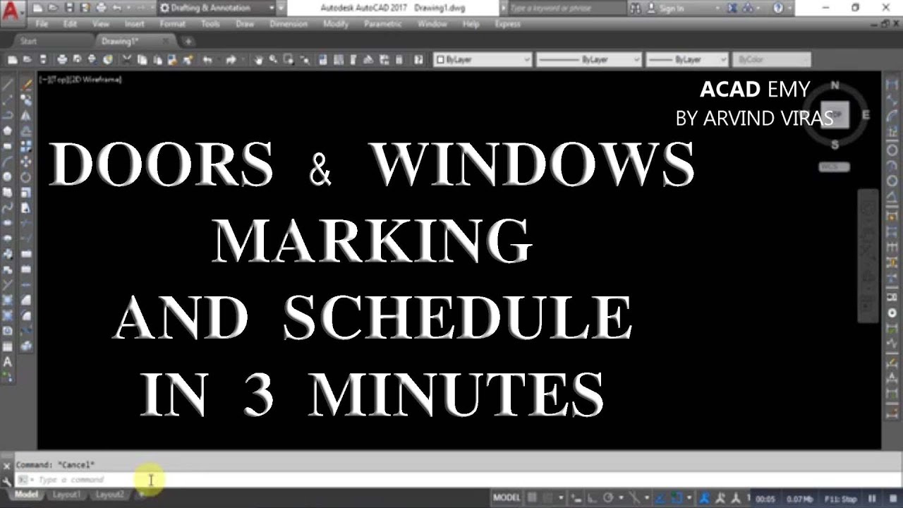 Doors and Windows mark with Schedule in 3 Minutes - YouTube