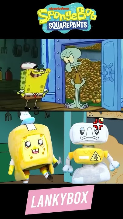 Lankybox Vs Spongebob 😂 Hilarious Split Screen Animation And More