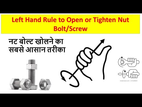 Left Hand Rule to Open any Nut-Bolt | जाने किस डायरेक्शन में खुलेगा कोई ...