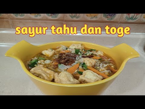 resep dan cara memasak sayur tahu dan toge