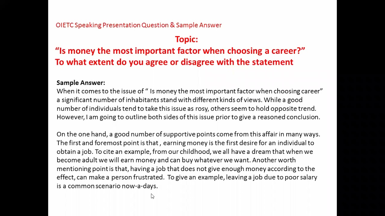OIETC/ ELLTTop 6 Questions For OIETC Speaking Presentation - YouTube